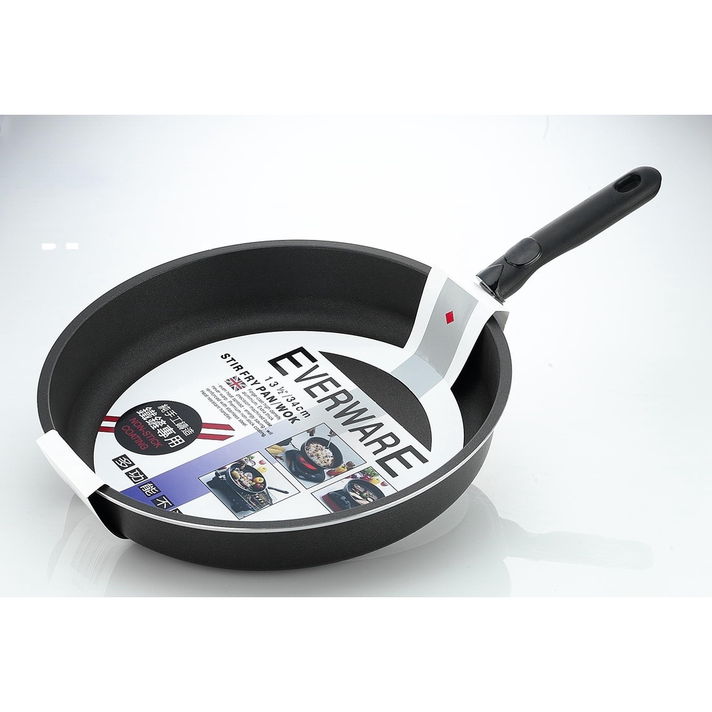 一鑫餐具【EVERWARE 鐵金剛 不沾平底鍋 31/34/37公分 】炒鍋平底鍋不沾鍋 | 蝦皮購物
