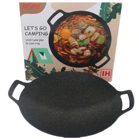 LaCena│大理石重力鑄造烤盤 萬用烤盤 露營必備 IH爐 電磁爐可用 不沾平底鍋 韓國精品╴Le idea 樂德兒 | 蝦皮購物