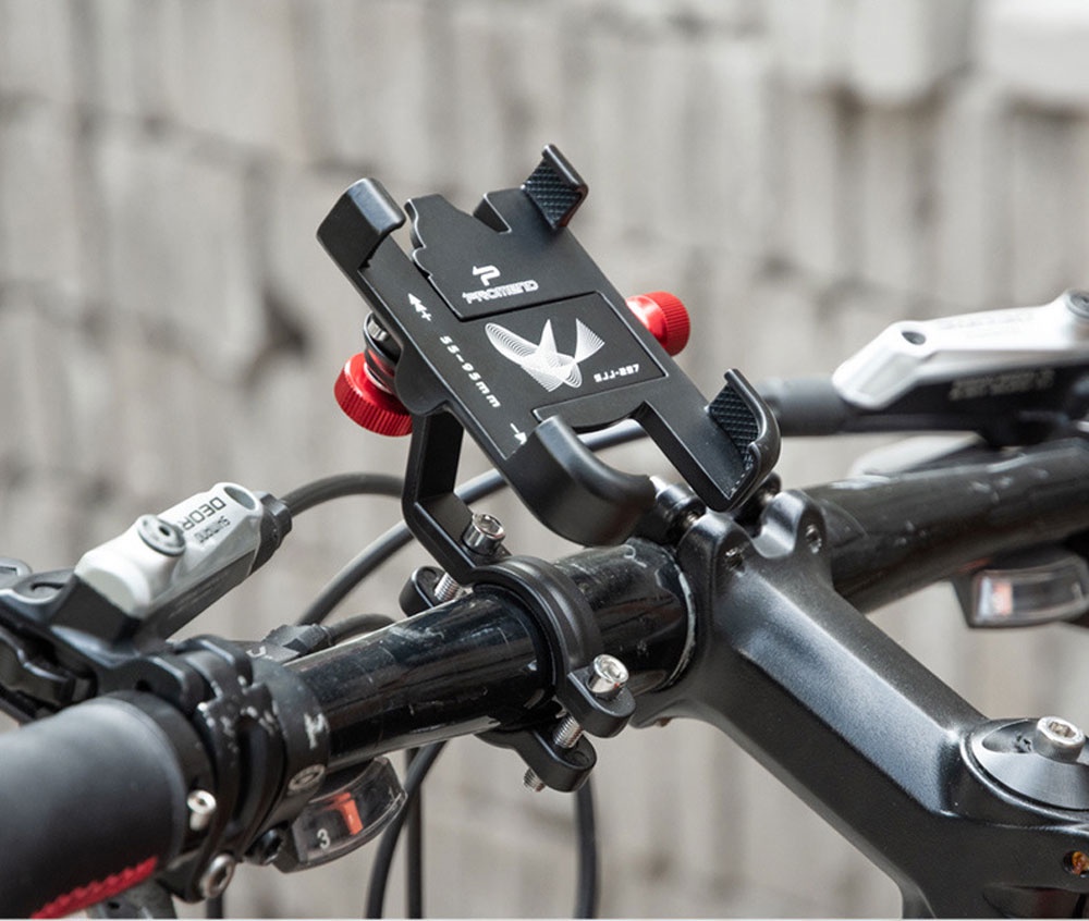 Newboler PROMEND 鋁合金摩托車電動自行車手機座可調 MTB 智能手機支架 360° 旋轉騎行支架 | 蝦皮購物