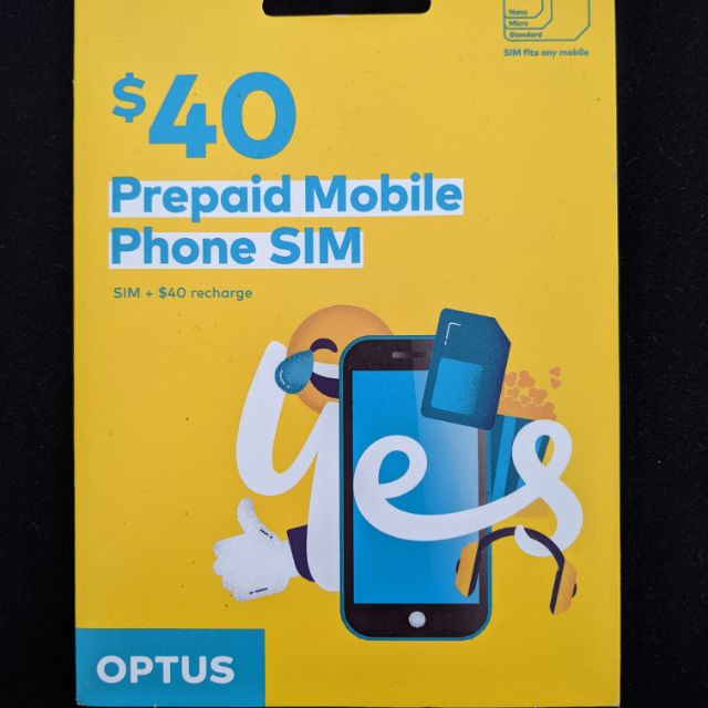 Optus Sim Card $40 方案 | 蝦皮購物