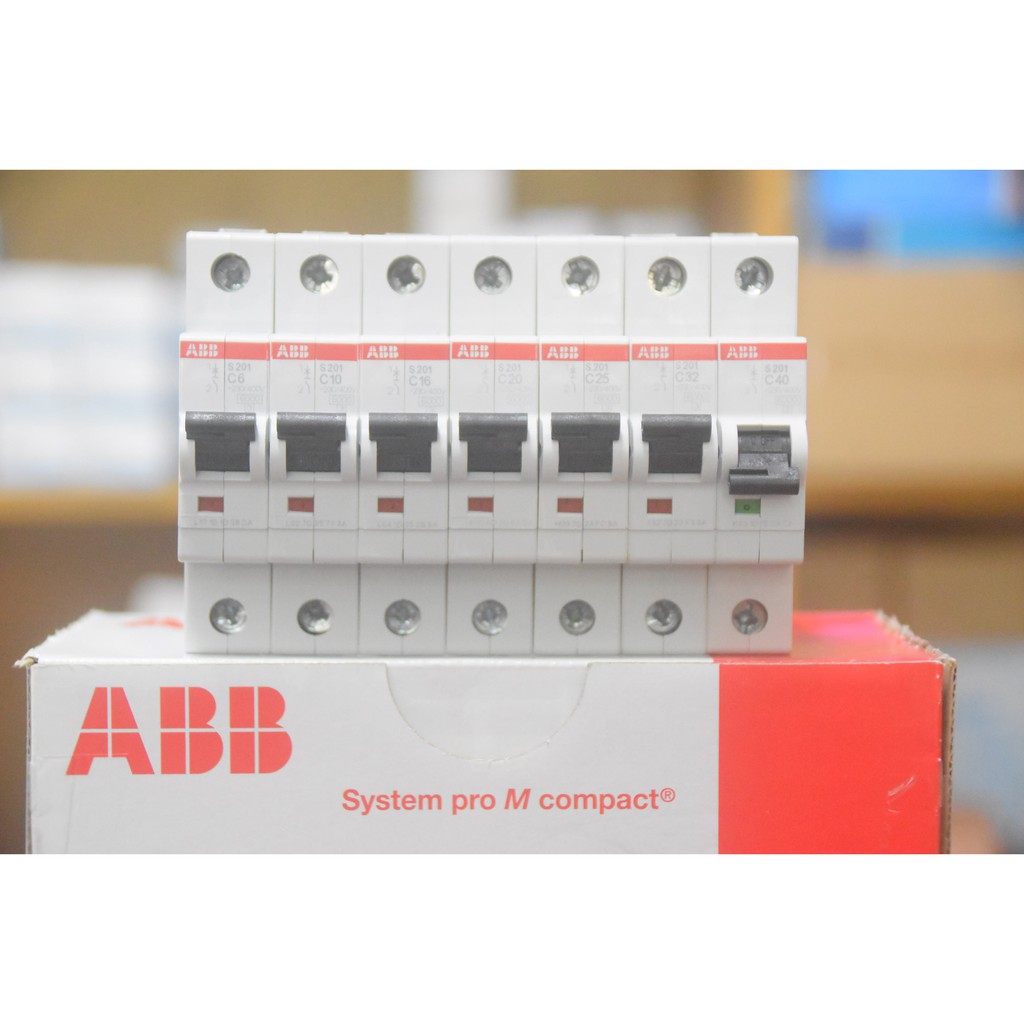 ABB 小型斷路器 S200系列 1P C曲線 6~40A，BA-S201-C、DC斷路器 20kA 1~4A | 蝦皮購物