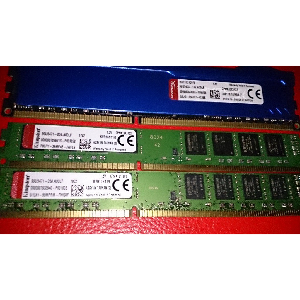 金士頓 Kingston Ddr3 1600 8gb 桌上型記憶體 蝦皮購物