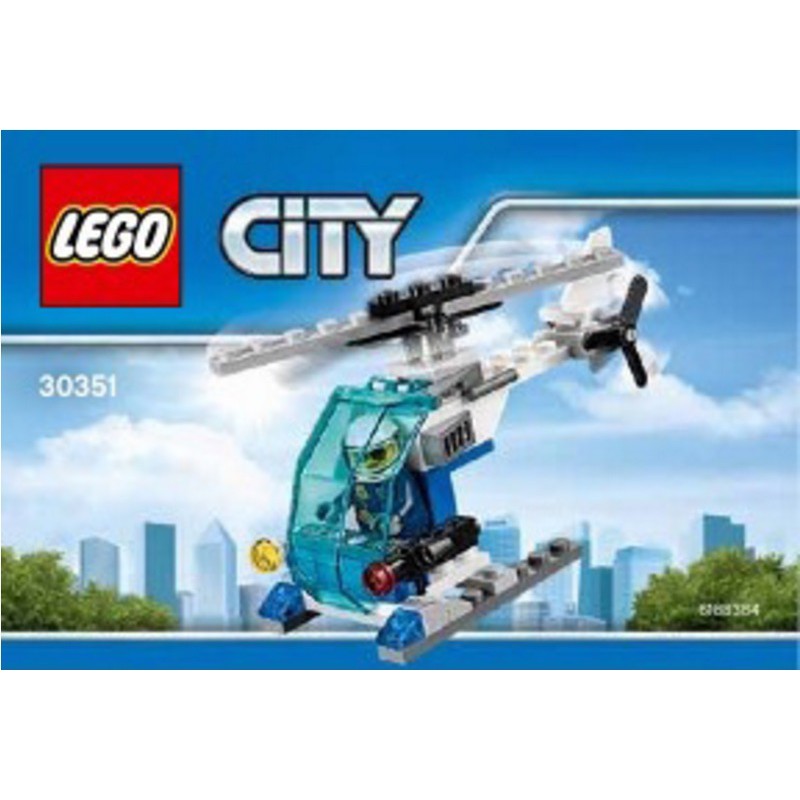 (記得小舖)美國正版 全新 樂高 LEGO 30351 City 2017 POLICE HELICOPTER | 蝦皮購物