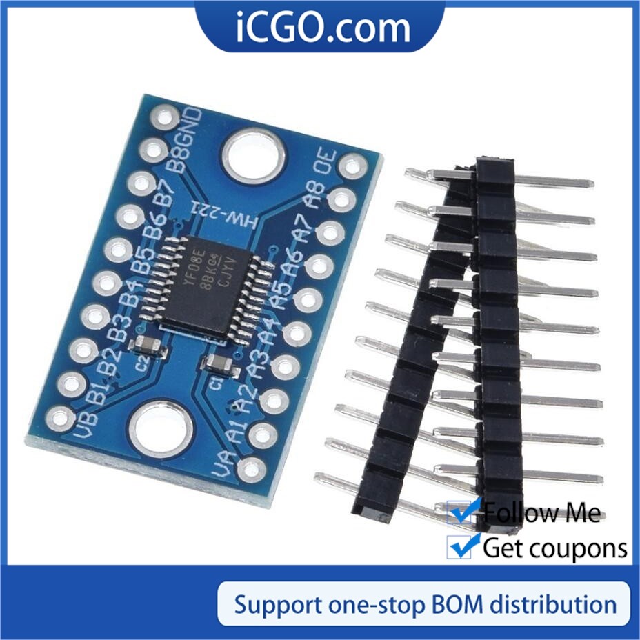 8 通道對決孔邏輯電平轉換器 TXS0108 TXS0108E Arduino 雙向電壓模塊帶引腳 | 蝦皮購物