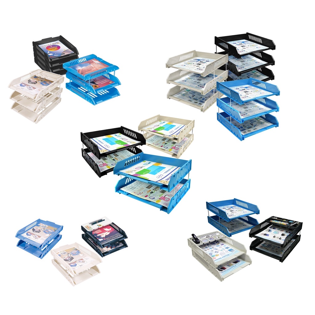【乖迪文具】聯合文具 A4 二層 三層 公文架 文件收納 資料架 文具盤 BH853 BH850 BH553 BH550 | 蝦皮購物