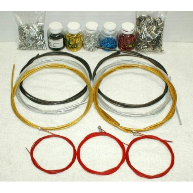 全新注油jagwire L3等級注油4+5mm編織外管+紅色不鏽鋼研磨奈米煞變內線一車份(附鋁尾套.銅管套) | 蝦皮購物