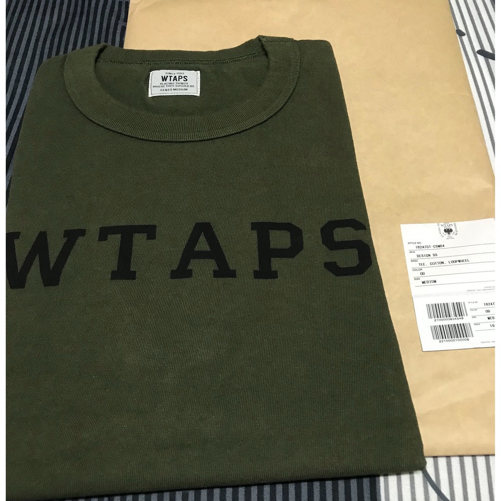 《潮流本舖》WTAPS 16AW DESIGN SS / TEE COTTON LOOPWHEEL 短T 黑金標 M號 | 蝦皮購物