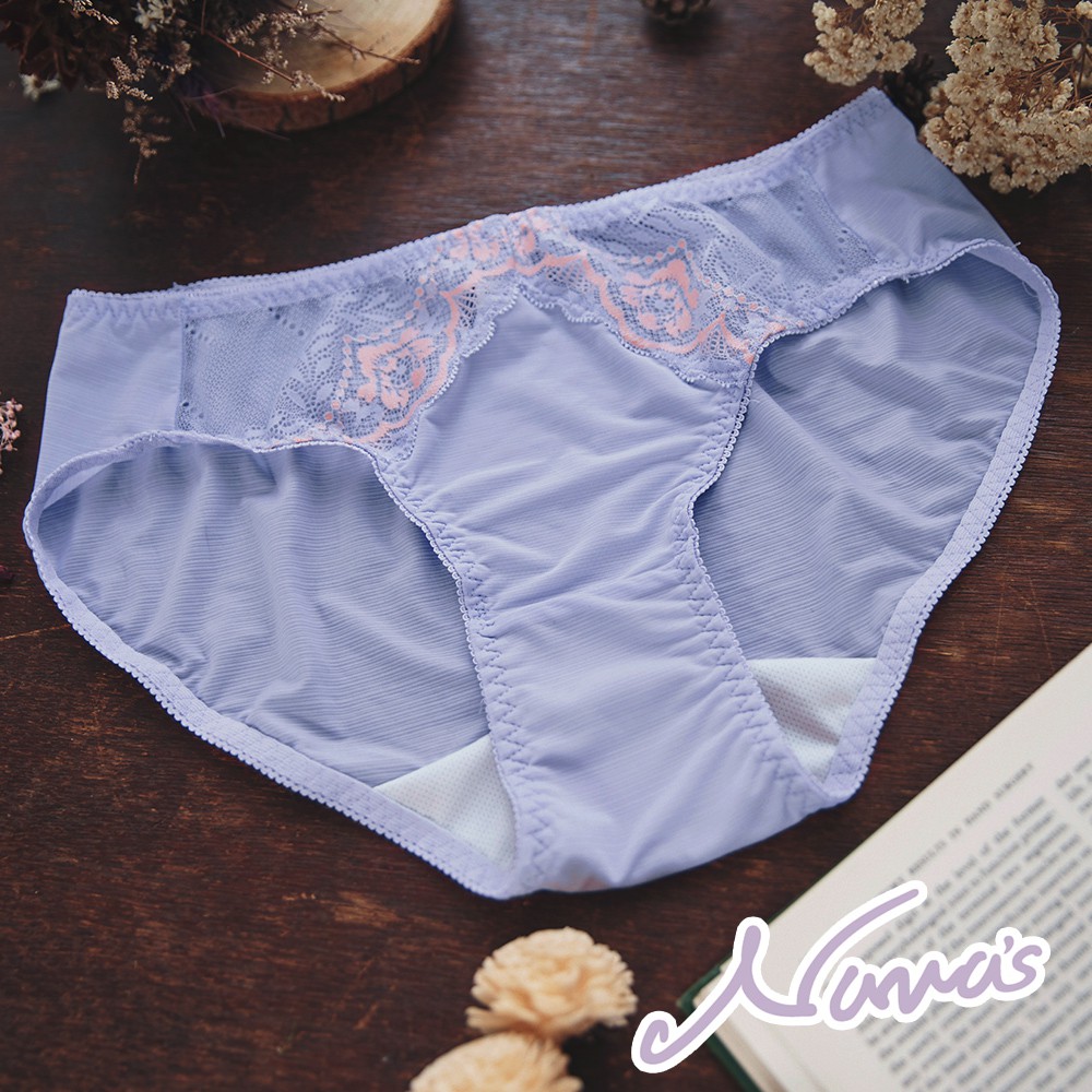 【露娜斯Nunas】花悅漫遊。吸濕排汗涼感貼身舒適 Free 三角內褲 P309 台灣製 紫 | 蝦皮購物