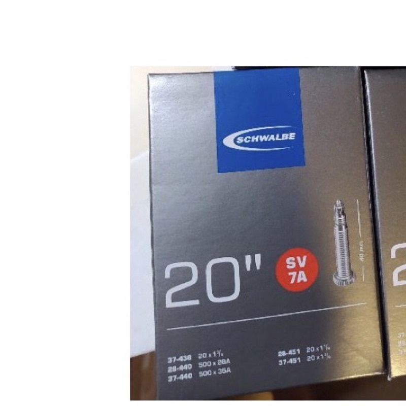Schwalbe SV7A 20吋 451 自行車 小折內胎 (法嘴） | 蝦皮購物