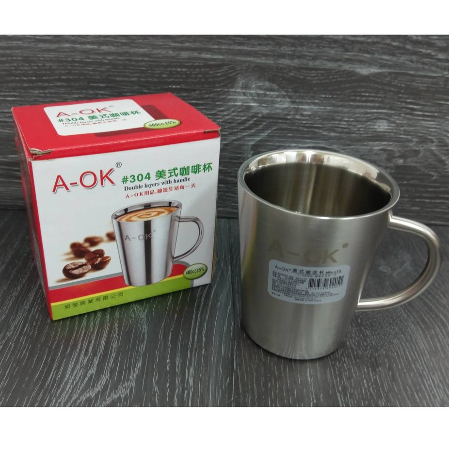 厝邊-A-OK304 不銹鋼美式咖啡隔熱杯 360cc | 蝦皮購物