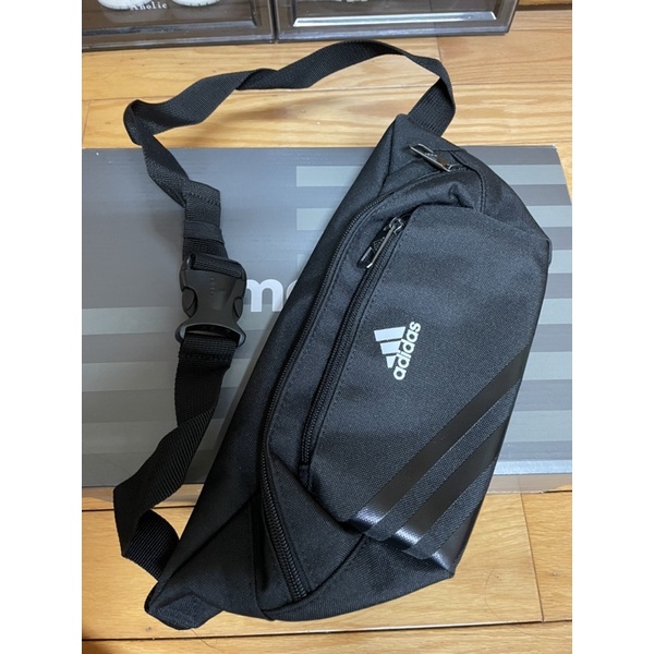 ADIDAS EC WAIST BACK BAG 腰包 側背 黑色(二手) AJ4230 | 蝦皮購物