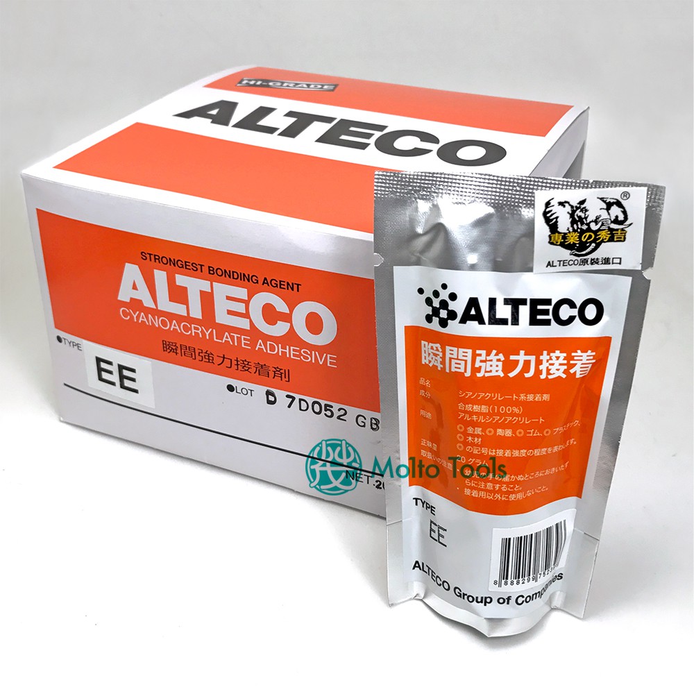 新加坡廠 日本品牌 ALTECO 通用型 20g 瞬間強力接著劑 三秒膠 快乾膠 瞬間膠 20瓶 | 蝦皮購物