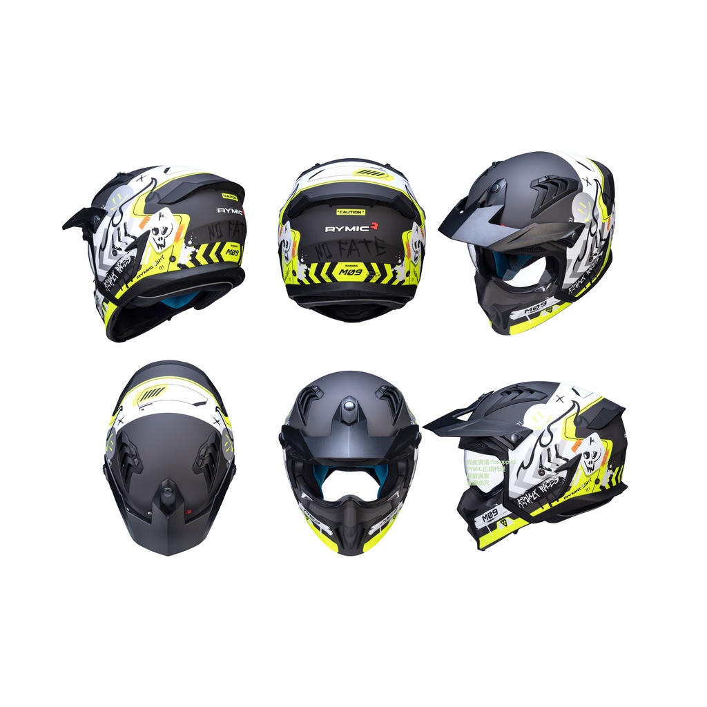 全罩式安全帽 組合帽 RYMIC M09 多色 拆卸式四季帽 dot/ece/ccc認證 安全帽 鬼面安全帽 | 蝦皮購物