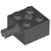 LEGO 樂高 零件 6232 深灰色 2x2 with Pin and Axle Hole 4211046 | 蝦皮購物