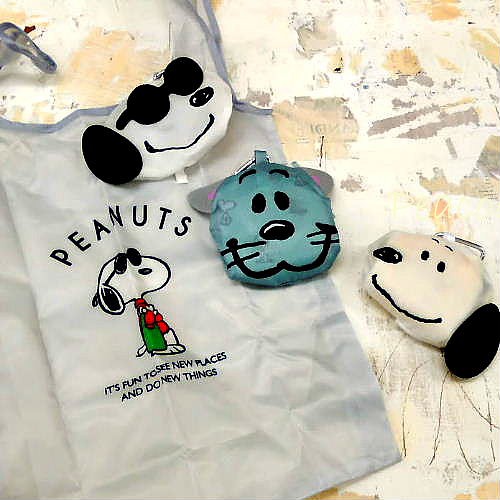 Peacock in jp2024 #獨家限量 日本限定 史努比Snoopy大頭造型摺疊收納購物袋 2款現貨各一 | 蝦皮購物