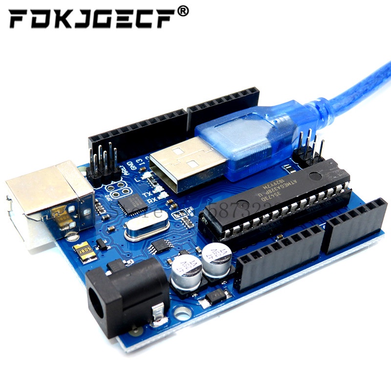 適用於 UNO R3 官方 ATMEGA16U2+MEGA328P 芯片適用於 Arduino UNO R3 開發板 + | 蝦皮購物