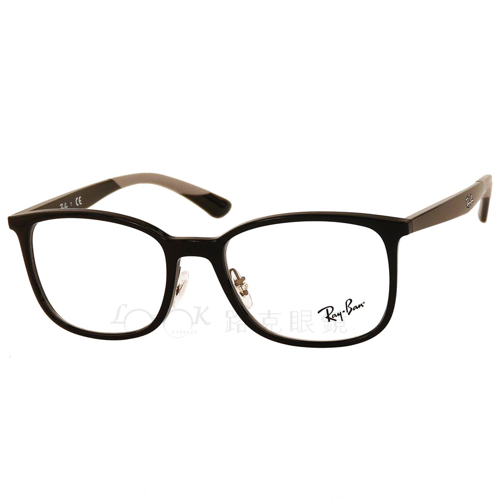 【LOOK路克眼鏡】 Ray Ban 雷朋 光學眼鏡 方框 黑 RB7142 2000 | 蝦皮購物