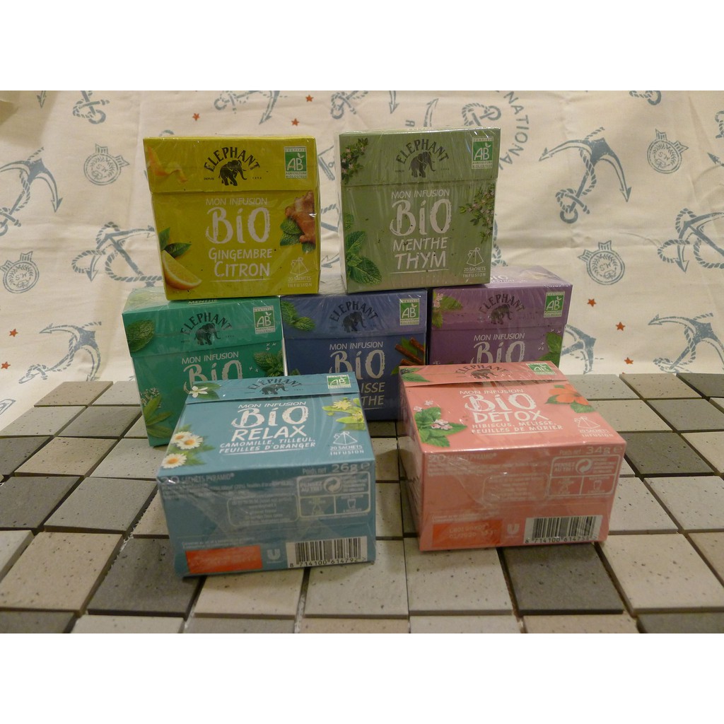 F023 法國Elephant Infusion Bio 有機花草茶--七種口味 一盒150 | 蝦皮購物