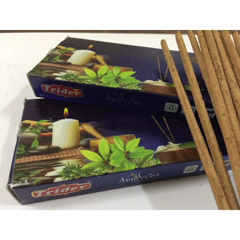 [綺異館] 印度香 阿育吠陀 草本調和香 量販包 TRIDEV AYURVEDA 50克 另售印度皂 | 蝦皮購物