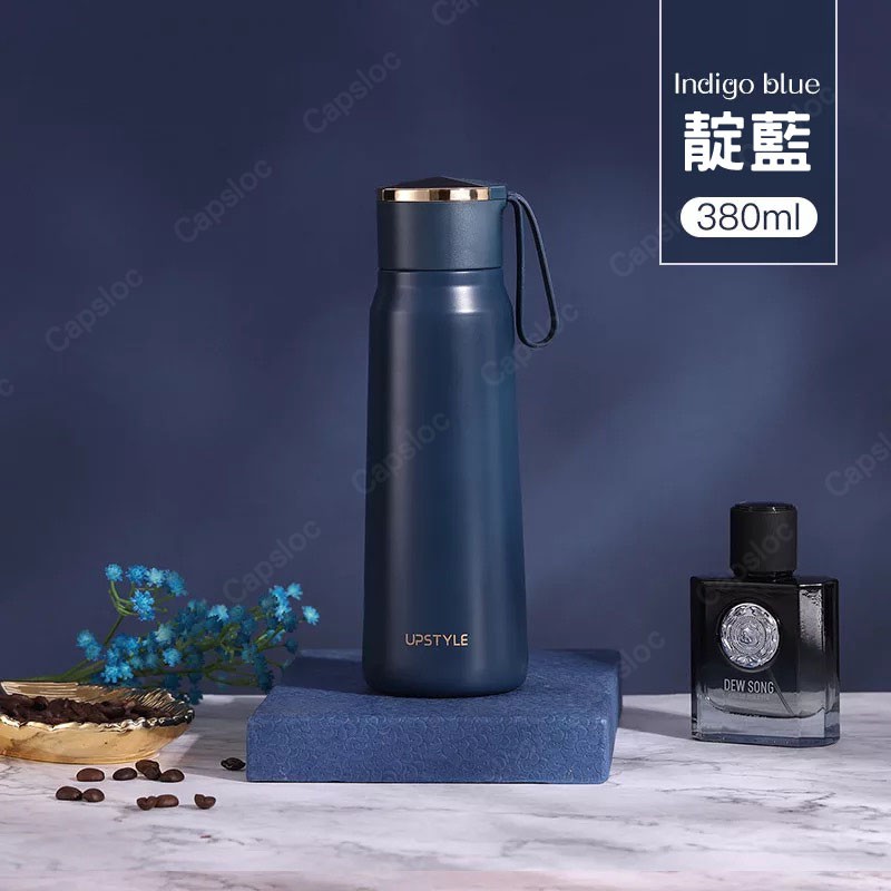 不鏽鋼保溫杯 不鏽鋼保溫瓶 不鏽鋼水壺 Upstyle 304 380mL環保杯 保溫杯 保溫瓶 輕便 水壺 粉藍 漸層 | 蝦皮購物