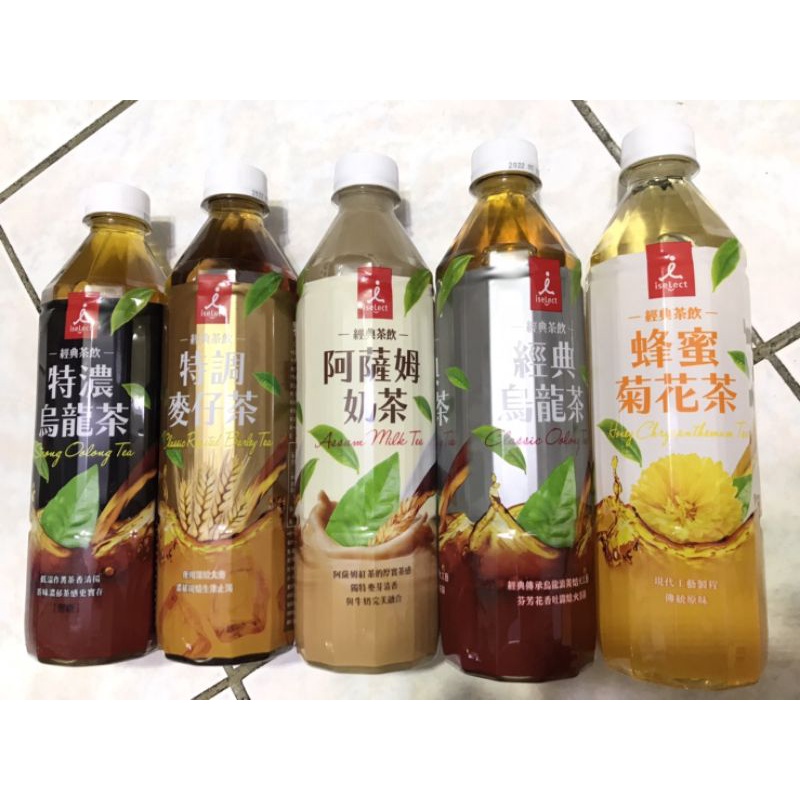 現貨 iseLect 經典茶飲 阿薩姆奶茶 蜂蜜菊花茶 經典烏龍茶 特調麥仔茶 特濃烏龍茶 550ml/瓶 | 蝦皮購物