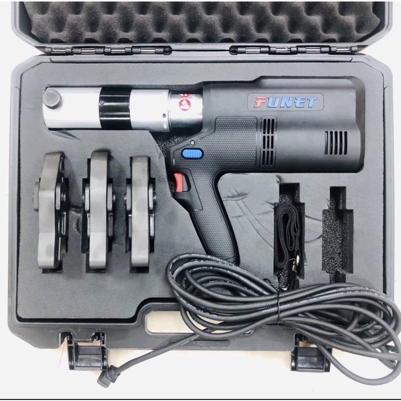 含税 台灣 FUNET FU-1680多用途充電式不鏽鋼管壓接鉗 自動回油 180度選轉 可換多種模具 | 蝦皮購物