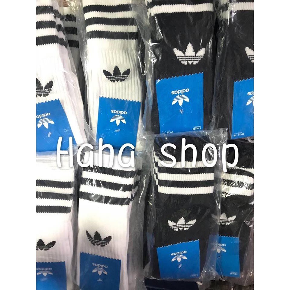 【Haha shop】Adidas Crew Socks 3 Pairs 三葉草襪子 S21489 白 S21490 黑 | 蝦皮購物