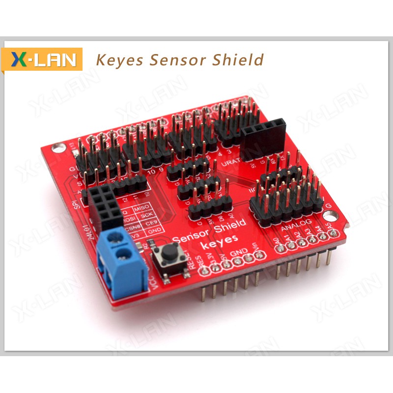 [X-LAN] Keyes Arduino 原廠正品 Sensor Shield V5 感測器 伺服馬達 擴展板 機器人 | 蝦皮購物