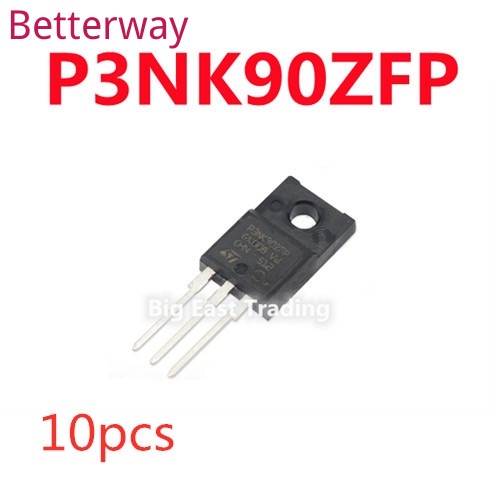 10 件 P3NK90ZFP STP3NK90ZFP 全新 TO-220F 900V 3A,質量保證 betterway | 蝦皮購物
