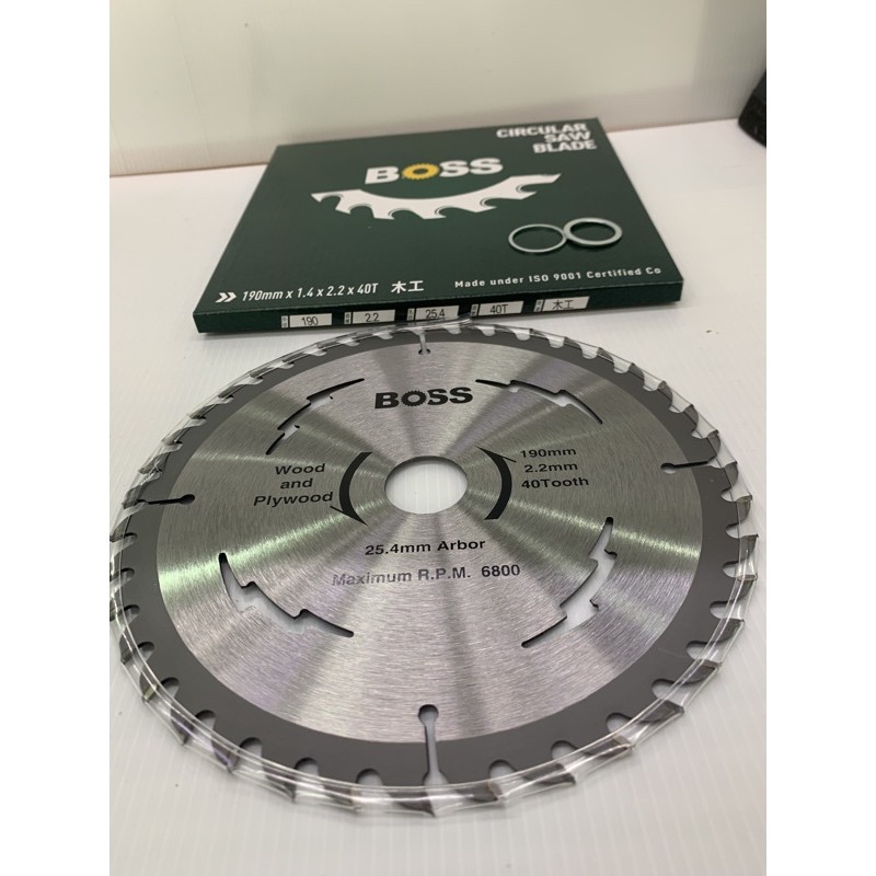 [米寶寶]木工鋸片 190*2.2*40T 圓鋸機用 7” 7英寸 圓鋸機鋸片 boss 190*3.0*40T | 蝦皮購物