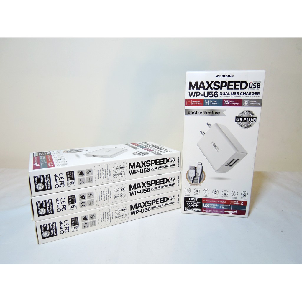 WK DESIGN MAXSPEED WP-U56 USB充電器 雙孔2A | 蝦皮購物