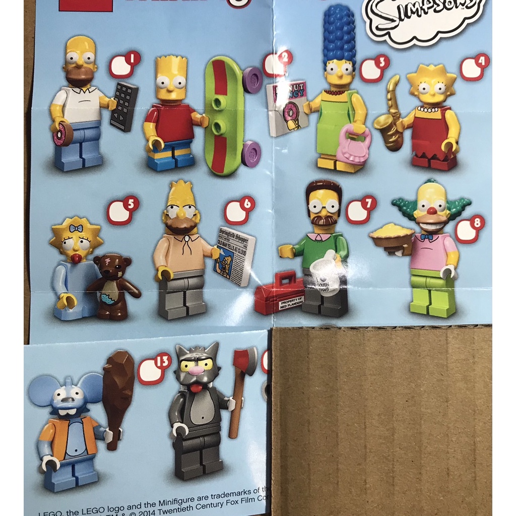 【積木2010】LEGO 樂高 71005 辛普森家庭 人偶包 /荷馬 霸子 美枝 奶嘴 1-8 13 14 全新未拆袋 | 蝦皮購物