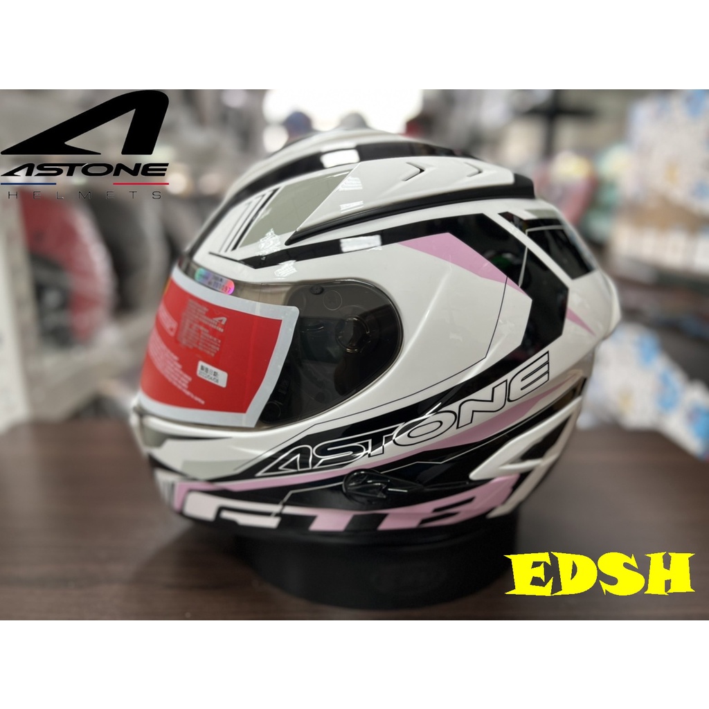 現貨 ASTONE GTB600 II54 白/粉 內墨鏡片 全可拆洗 雙D扣 全罩式 安全帽 | 蝦皮購物