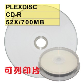 【台灣製造】10片- A級PLEXDISC 可列印式 Printable CD-R 52X 700MB空白光碟片 | 蝦皮購物