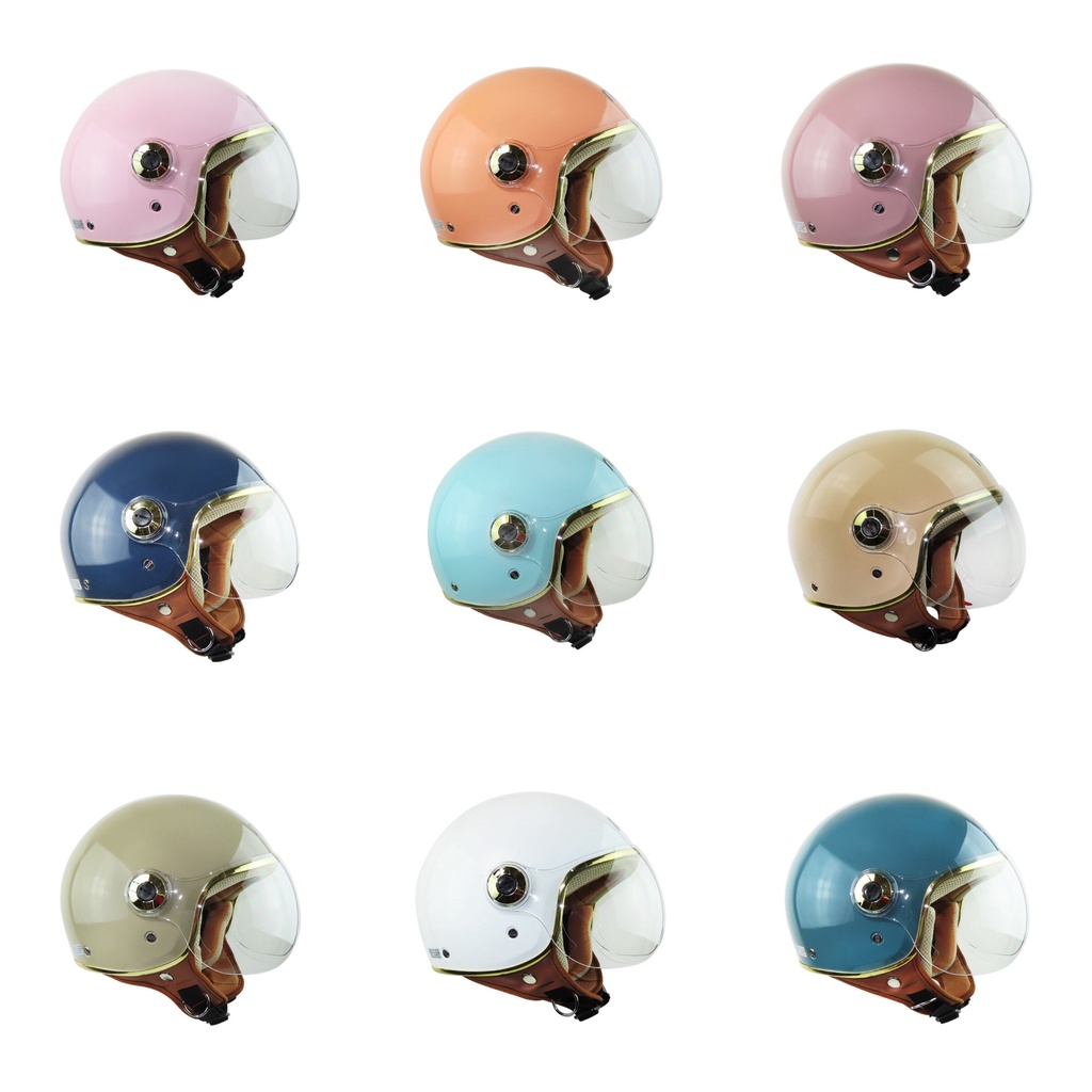 華泰 安全帽 K-808A 素色 金緻風 飛行帽 K808A 半罩 全拆洗 金色邊框 透氣 輕量 涼感《比帽王》 | 蝦皮購物