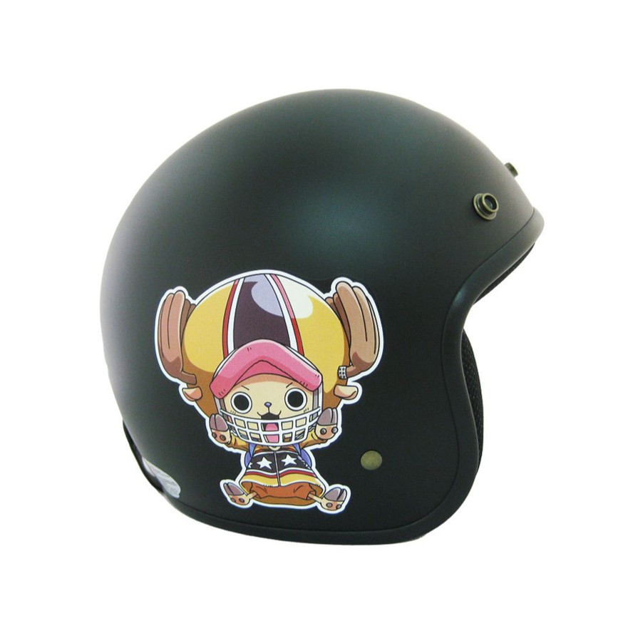 EVO 停產 安全帽 CA-309 復古帽 海賊王 消黑色 半罩 半拆洗 卡通圖案 正版授權 | 蝦皮購物