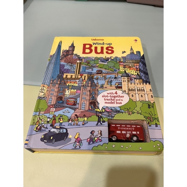 英國Usborne Wind Up Bus小巴士 軌道書（二手） | 蝦皮購物