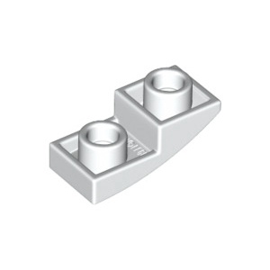 [樂磚庫] LEGO 24201 斜形 曲面型 白色 1x2 6172927 | 蝦皮購物