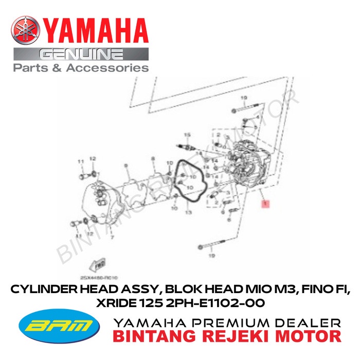 山葉 YAMAHA 缸蓋總成缸蓋 MIO M3 FINO FI XRIDE 125 2PH-E1102-00 | 蝦皮購物
