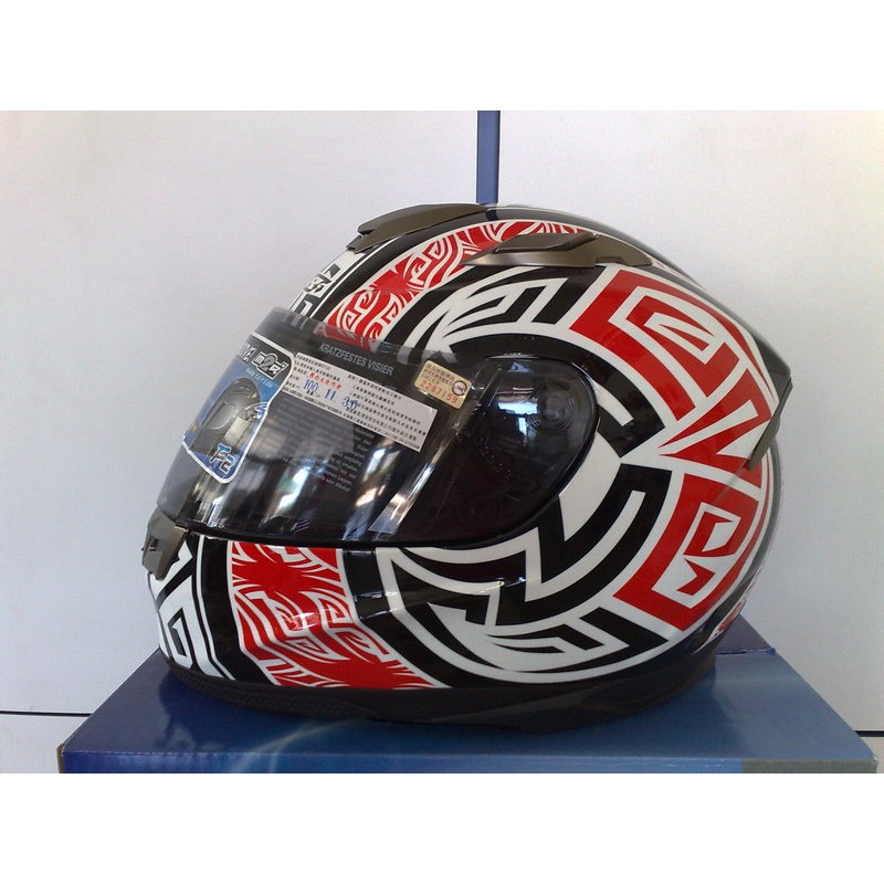 二輪極速【出清】M2R F-2C #9 阿茲特克 圖騰 玻纖超輕量化 雙D扣 全罩安全帽 F2C 尺寸:XL | 蝦皮購物