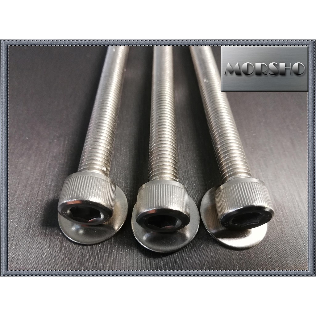 【瘋螺絲】MORSHO 304+白鐵平墊片★M10*100P1.5螺絲★內六角.白鐵螺絲.不鏽鋼螺絲.改裝螺絲 | 蝦皮購物