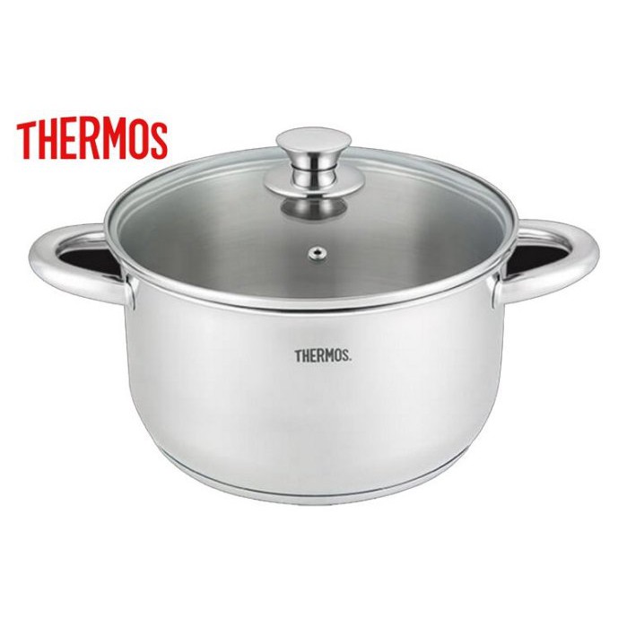 Thermos 膳魔師不鏽鋼雙耳湯鍋24cm (CW-SP-1803-A) | 蝦皮購物