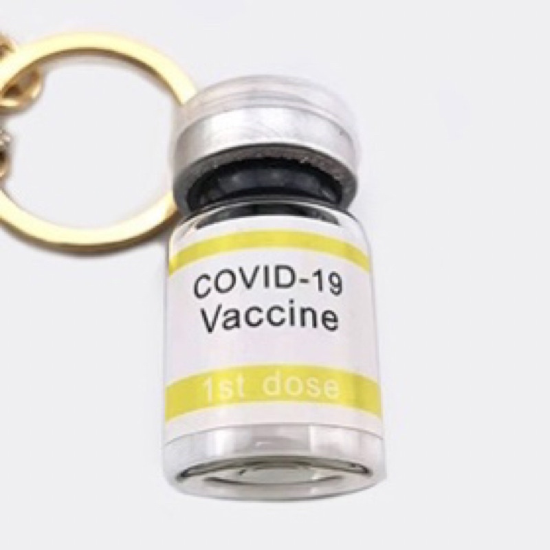 【瓶+針筒+小黃卡+口罩+快篩+盒】新冠肺炎 COVID-19 疫苗鑰匙圈 AZ BNT 莫德納 高端 鑰匙圈 吊飾 | 蝦皮購物