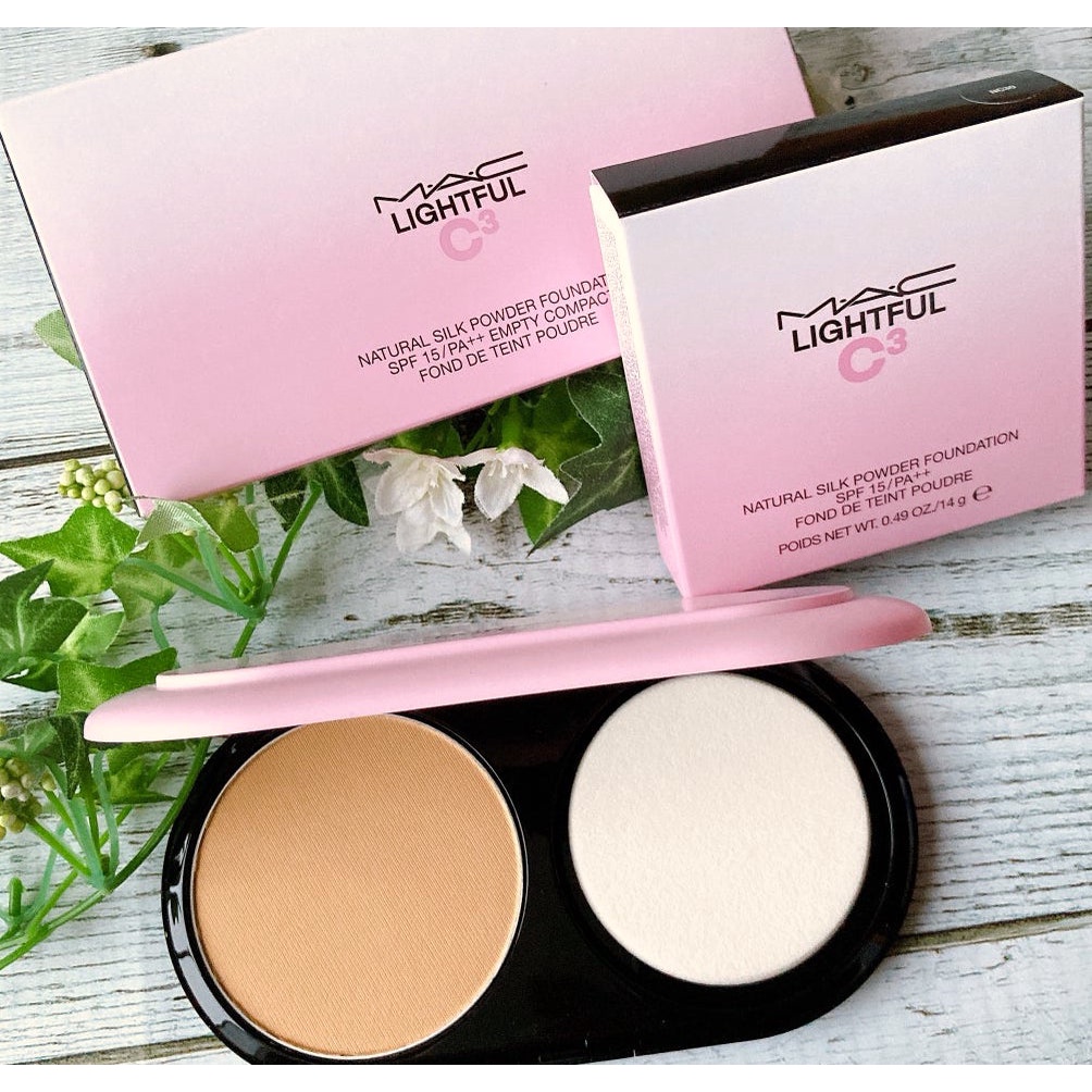 現貨⚡ M.A.C 粉餅 超顯白水光養膚粉餅 粉芯 粉盒 Lightful C Powder MAC | 蝦皮購物