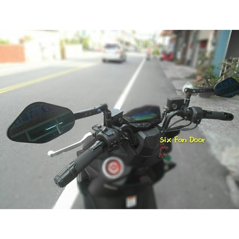 『六扇門』多角形 鋁合金 長版鏡 貝殼纹 FORCE SMAX 六代 五代 JETS SR SL 鏡子 後照鏡 可調 | 蝦皮購物