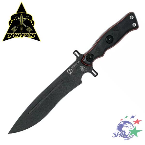 Tops Knives OPERATOR 7 二代漆黑版戰術求生直刀 / OP7-02【詮國】 | 蝦皮購物