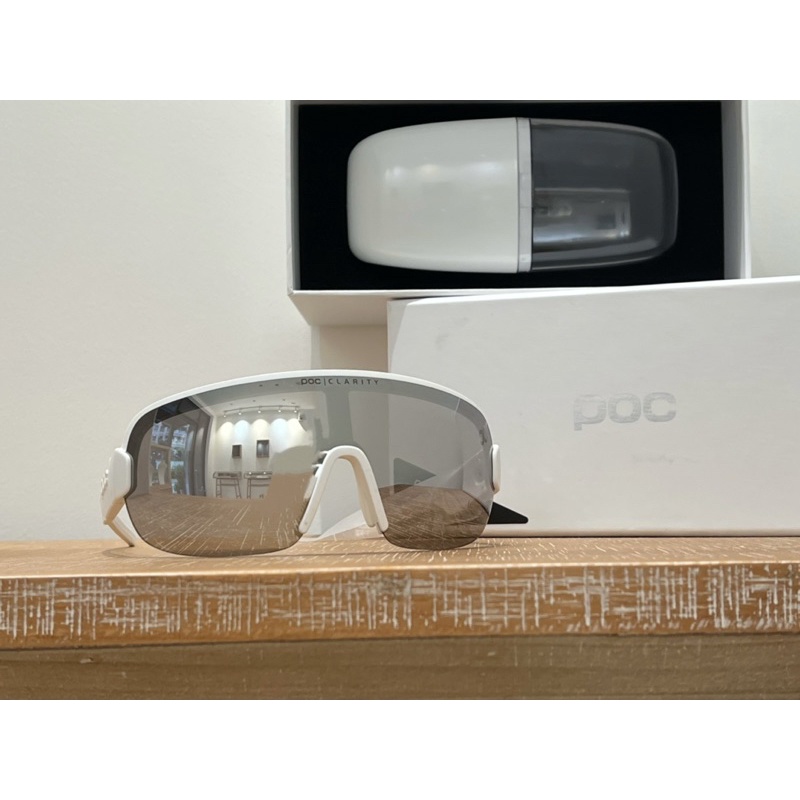 POC Aim 白色 騎車風鏡，大鏡面.超輕量 | 蝦皮購物