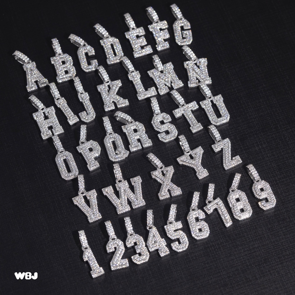WBJ基點款-滿鑽小字母吊墜 925純銀 | 個性姓名吊墜 | 客製化字母項鍊 | 閨蜜情侶首飾 | 蝦皮購物