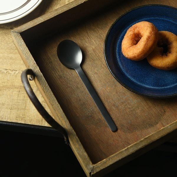 (小品日貨) 現貨 日本製 新潟燕三条 低調黑 霧面黑色 消光黑 不鏽鋼 湯匙 餐匙 | 蝦皮購物