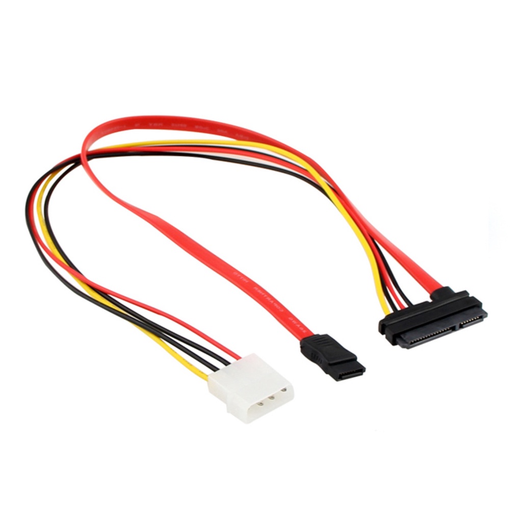 SSD固態硬碟 連接 SATA 22P轉7P+4P硬碟線 光碟機資料線 硬碟電源線 7+15 | 蝦皮購物